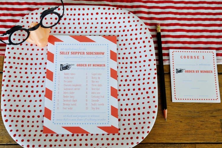 April Fool’s Silly Supper Sideshow {Free Printables} – Dixie Delights