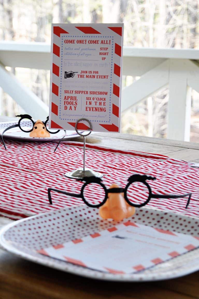 April Fool’s Silly Supper Sideshow {Free Printables} – Dixie Delights