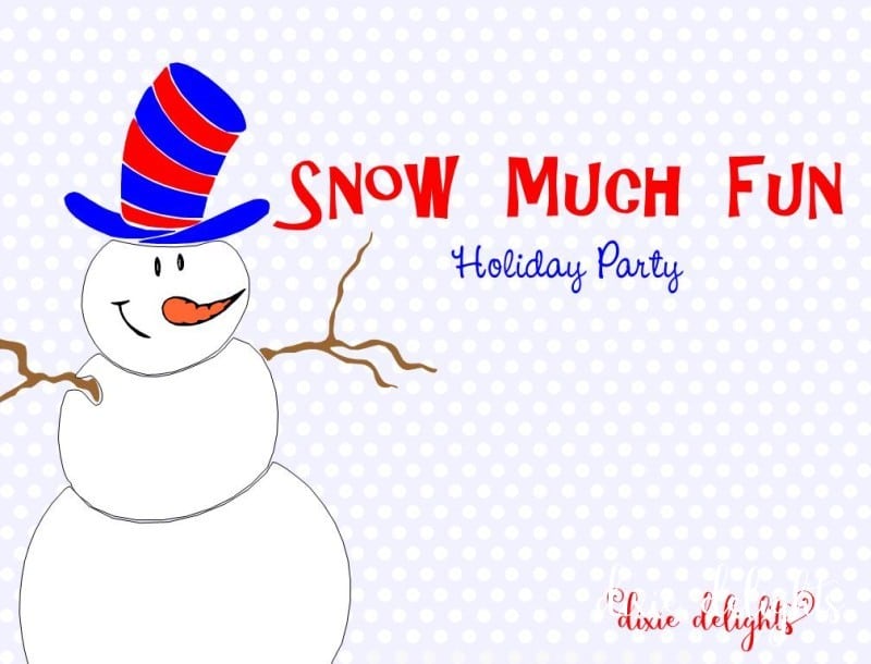 Snow Much Fun 1st Grade Holiday Party {Free Printables} – Dixie Delights