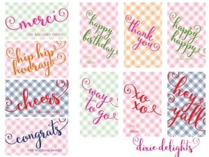 Gingham Gift Tags {Giveaway} – Dixie Delights
