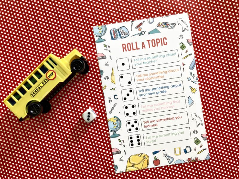 Roll a Topic {Back to School Free Printable} – Dixie Delights