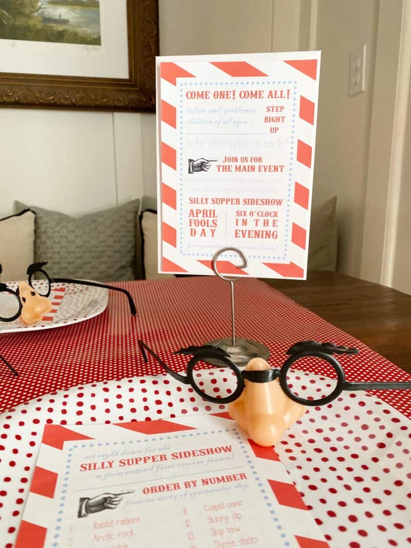 April Fool’s Silly Supper Sideshow {Free Printables} – Dixie Delights