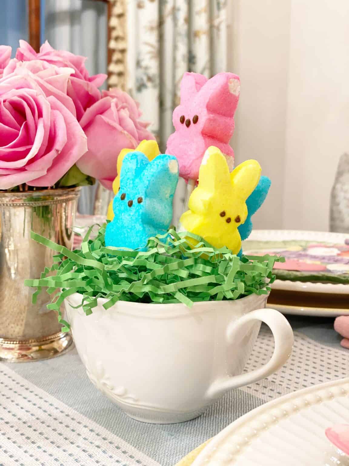 An At Home Easter {Peeps Inspired Table & Easter Baskets} – Dixie Delights