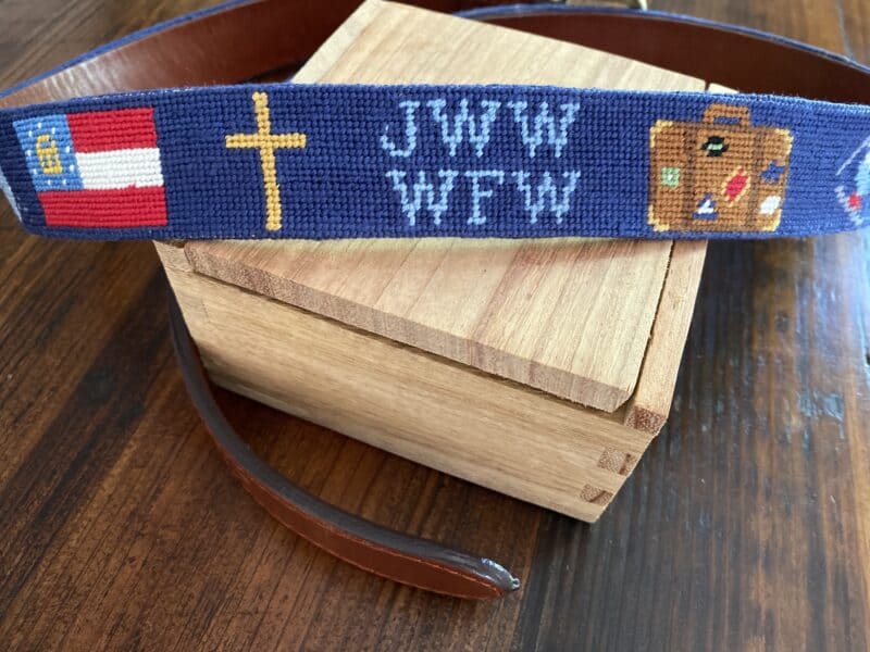 Life Belt Personalized Needlepoint Belts – Dixie Delights