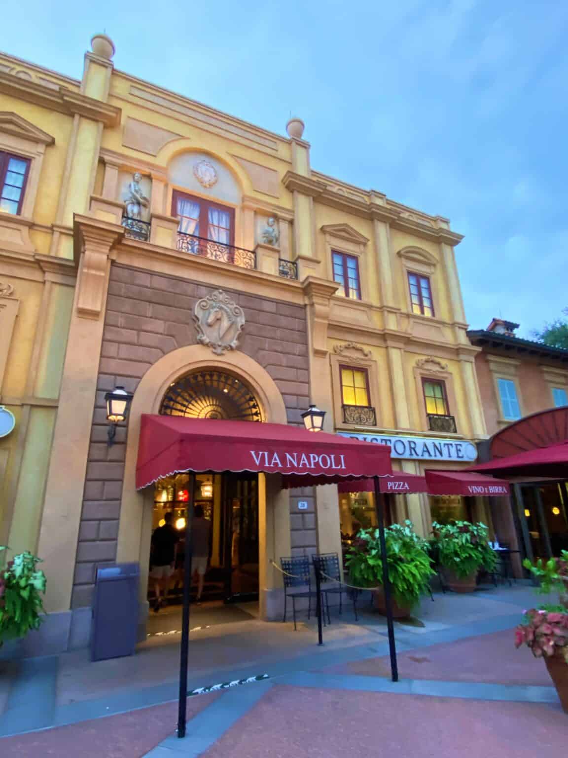 Via Napoli Ristorante E Pizzeria At Disney’s Epcot Theme Park – Dixie ...