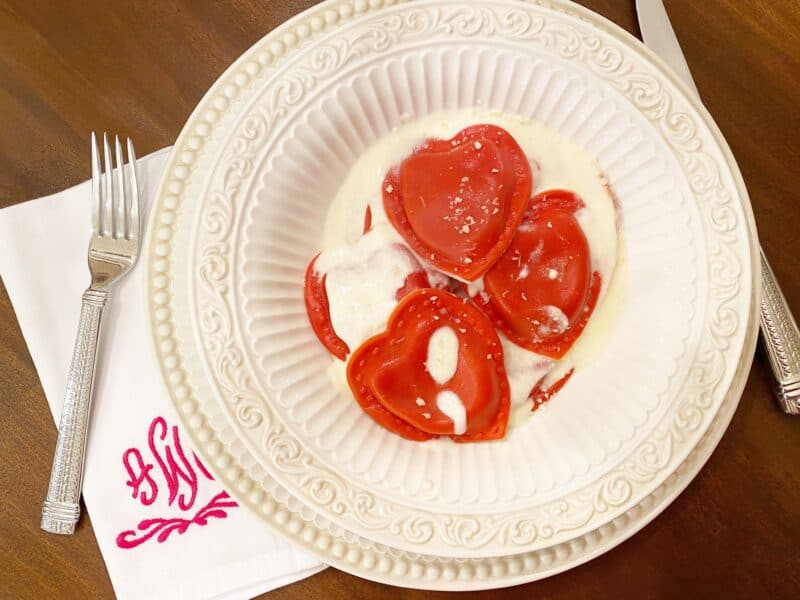 Valentine’s Day Fun {Heart Shaped Ravioli with Homemade Alfredo ...
