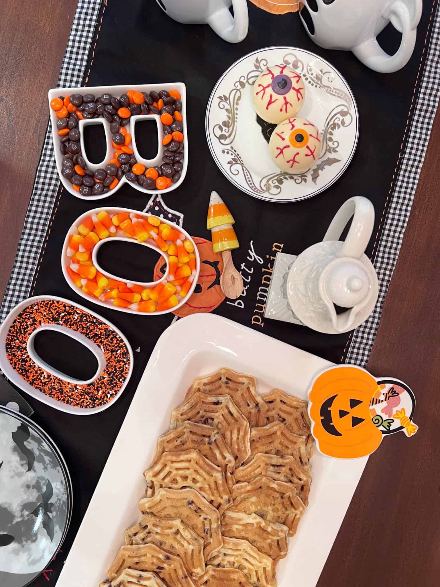 Making Halloween Happy {Spooky Waffle Breakfast} – Dixie Delights