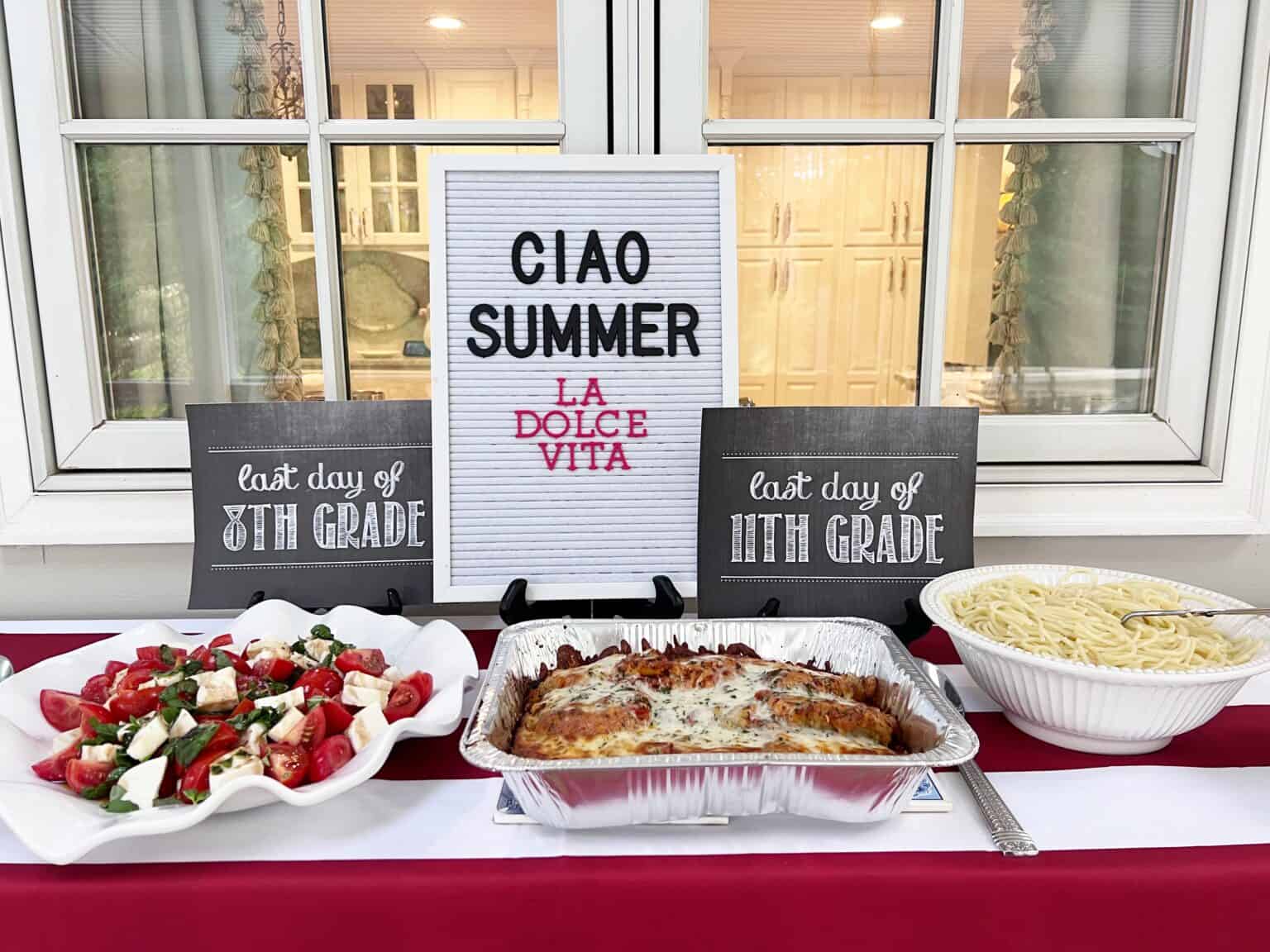 Ciao Summer {Last Day of School Supper} – Dixie Delights
